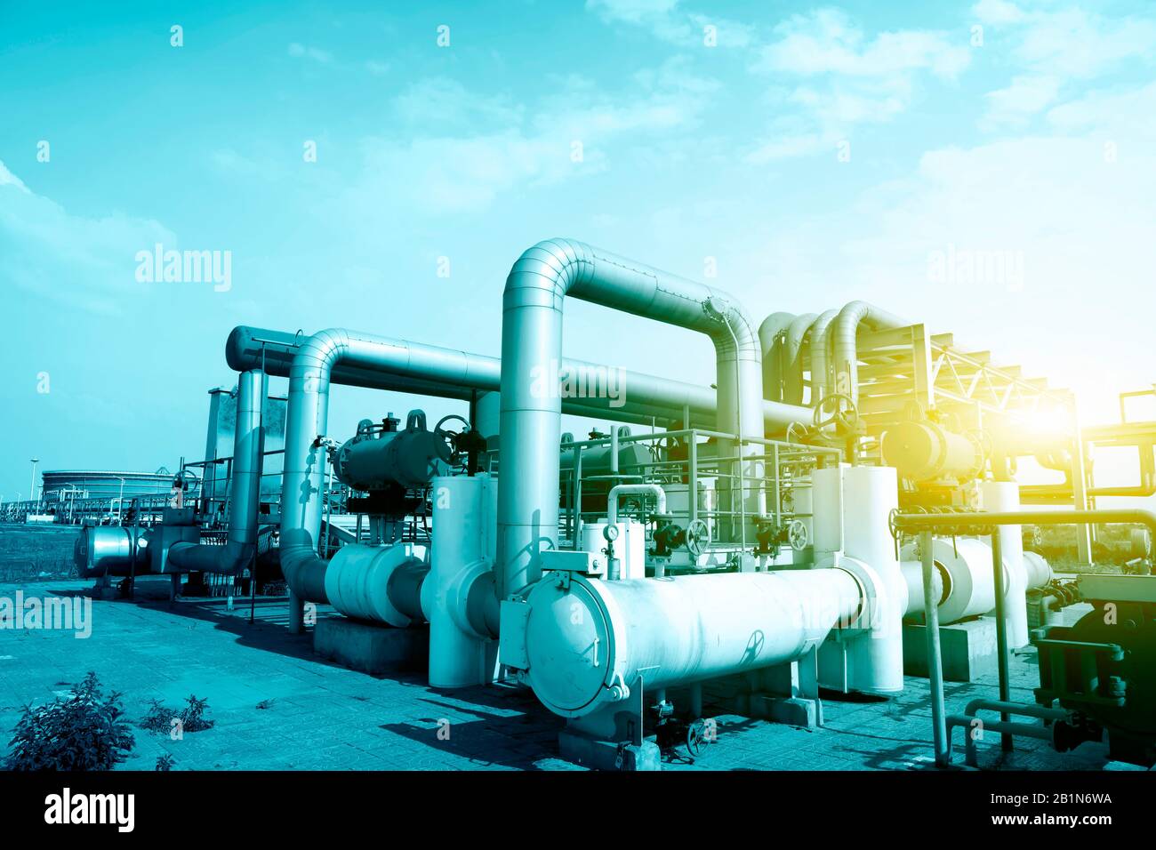 Industrial piping and valves Stock Photo - Alamy