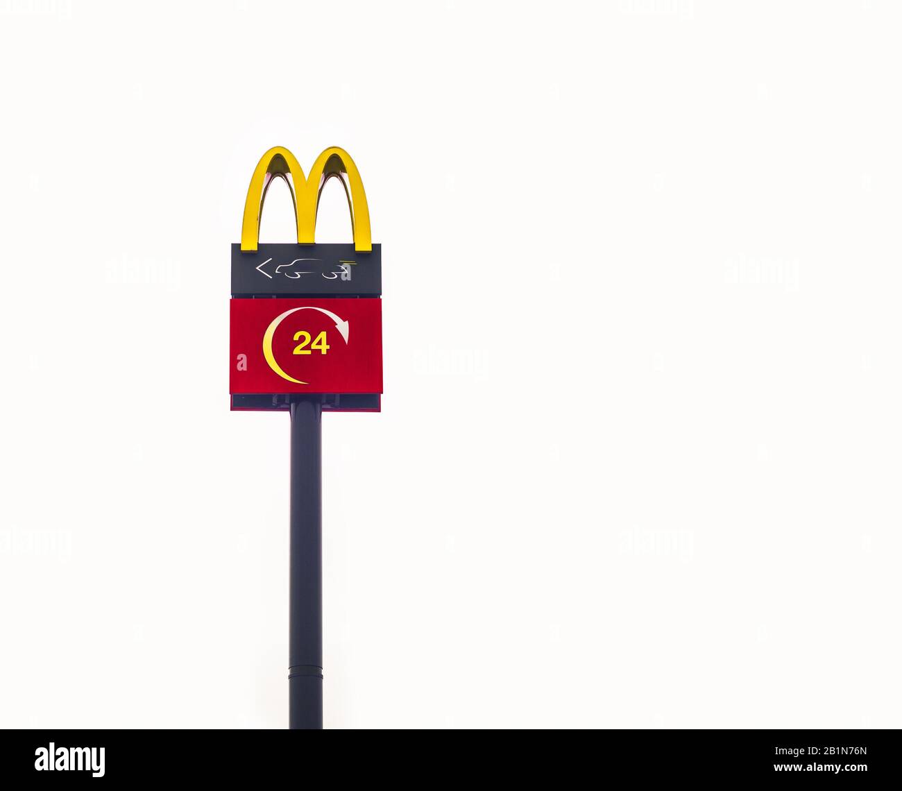 Sign street food hamburger Cut Out Stock Images & Pictures - Alamy