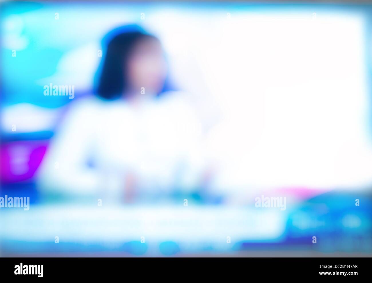 TV breaking news broadcast defocused picture Stock Photo - Alamy