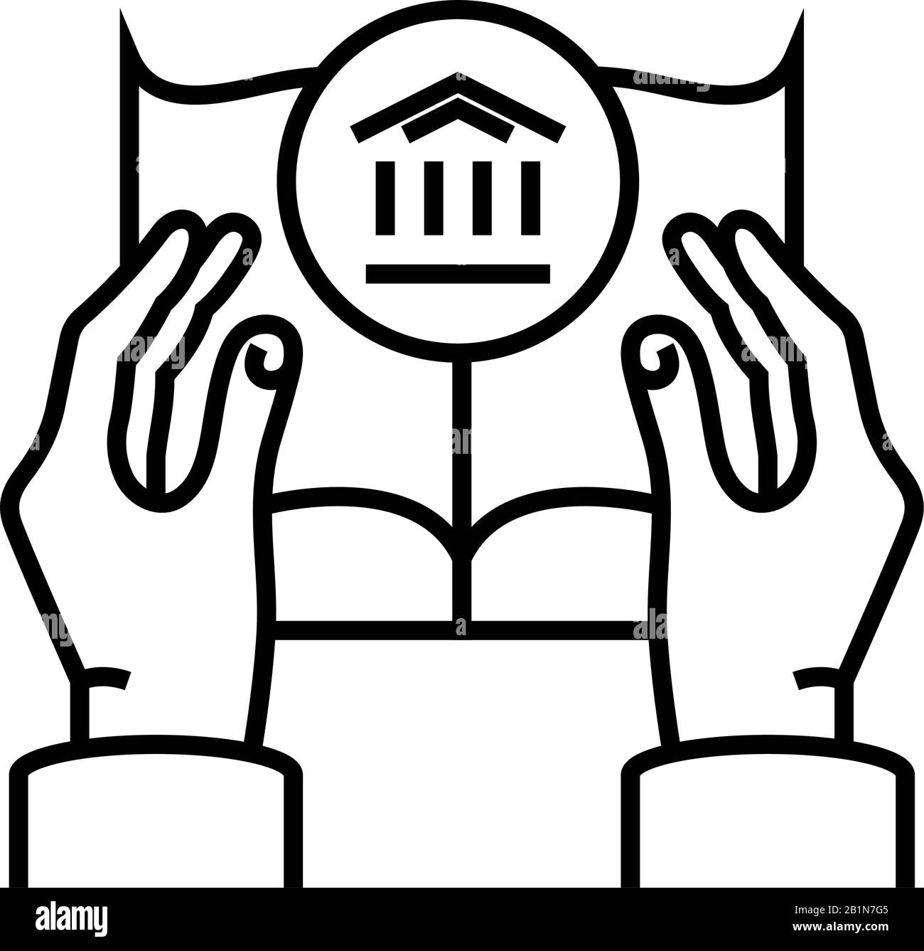 Improving skills line icon, concept sign, outline vector illustration ...