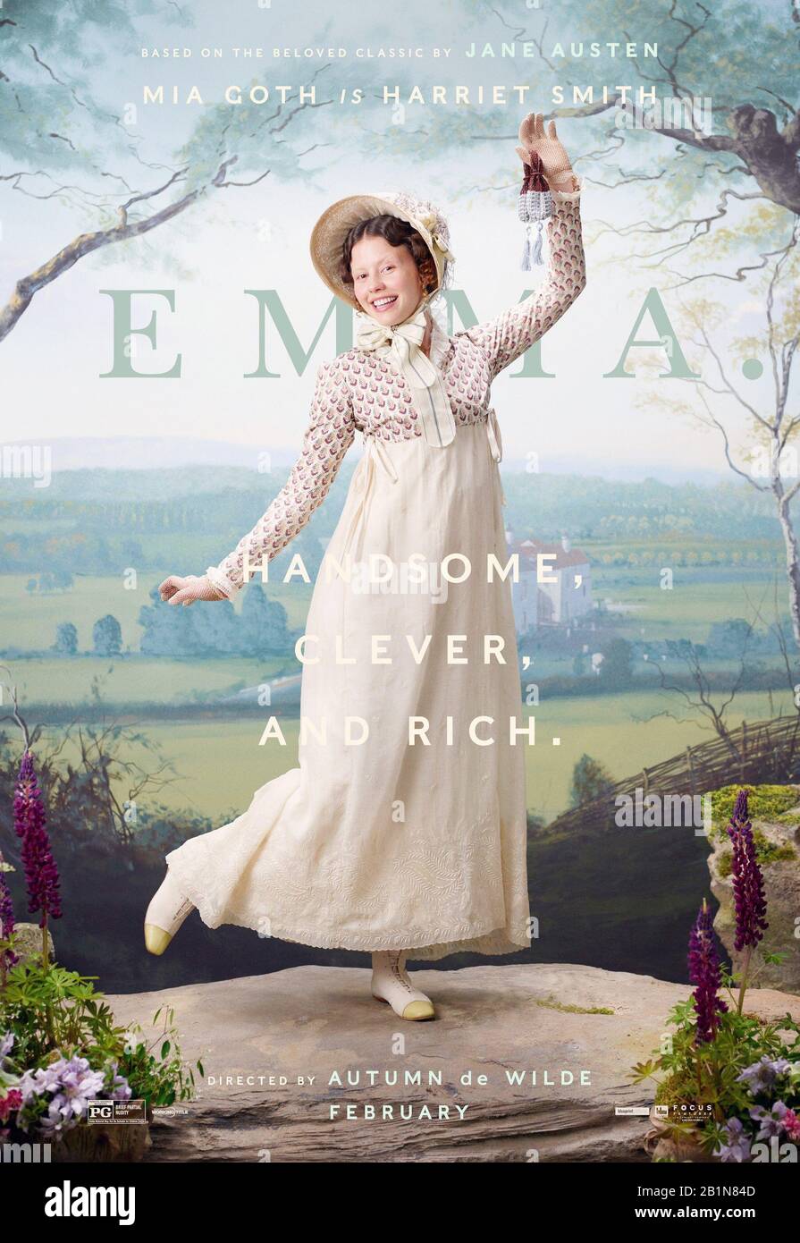EMMA, US character poster, Mia Goth as Harriet Smith, 2020. © Focus ...