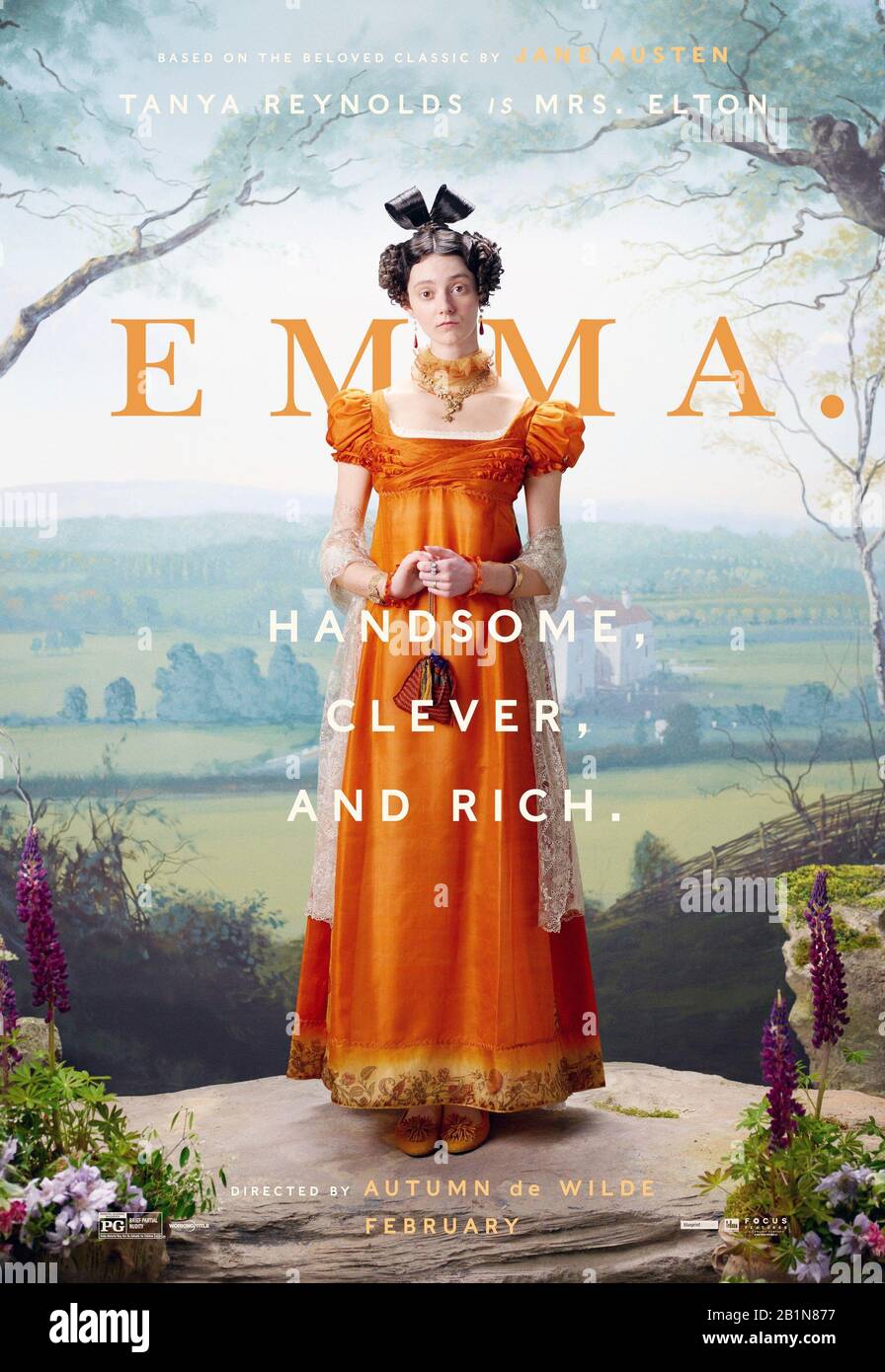 EMMA, US character poster, Tanya Reynolds as Mrs. Elton, 2020. © Focus ...