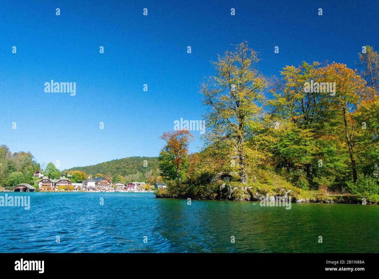 Famous Koenigssee at Berchtesgaden National Park, Bavaria Stock Photo ...