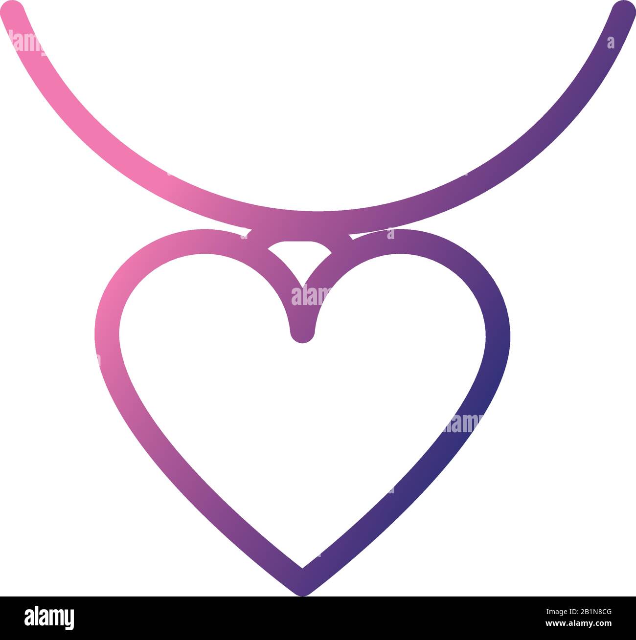 cute heart, gradient style icon vector illustration design Stock Vector ...
