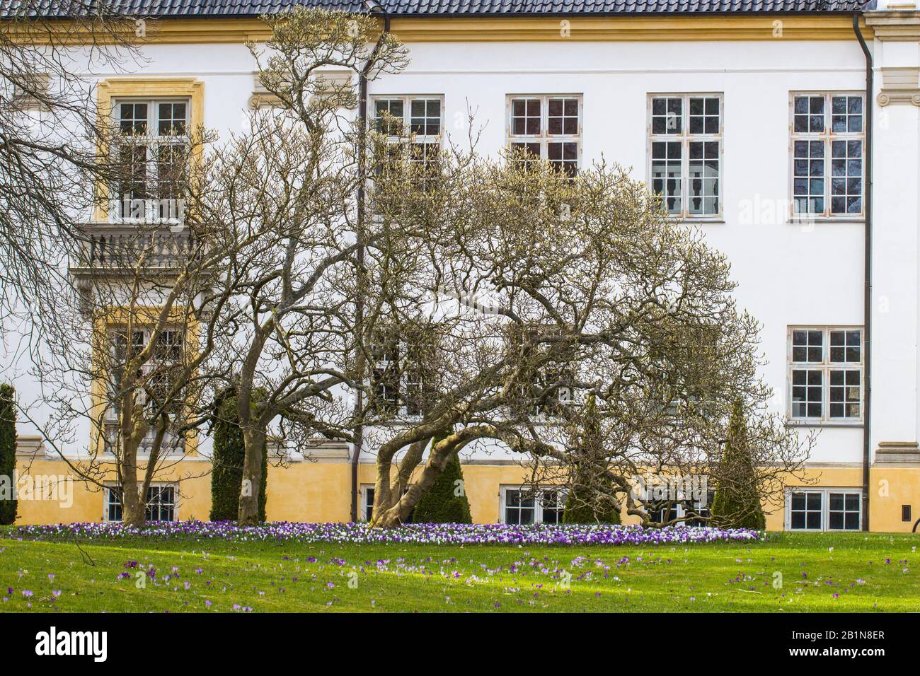 15 March 2017: View of a facade of Charlottenlund palace, Denmark Stock ...