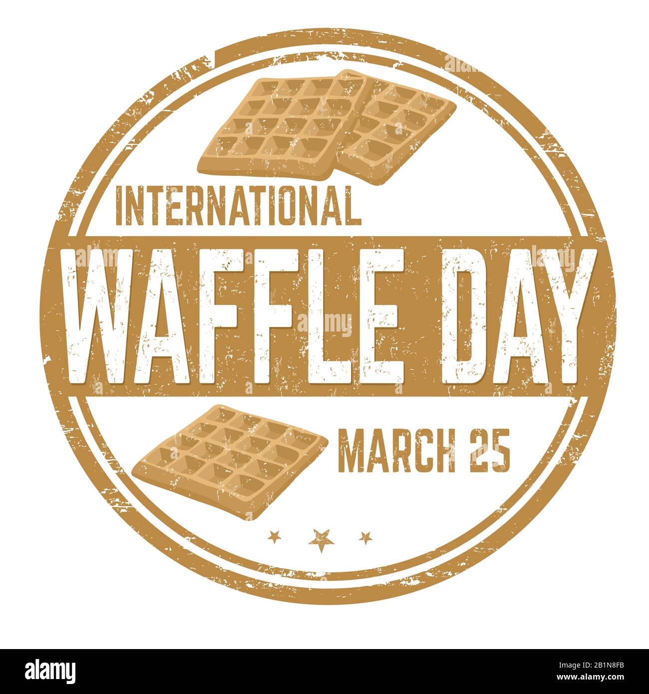 International waffle day sign or stamp on white background, vector ...