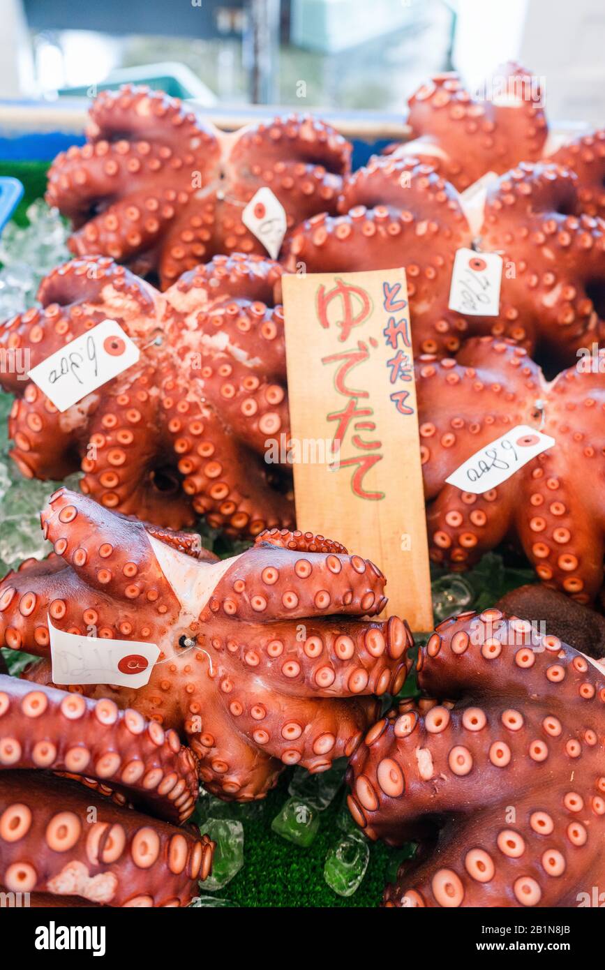 Octopus at japanese food market hi-res stock photography and images - Alamy