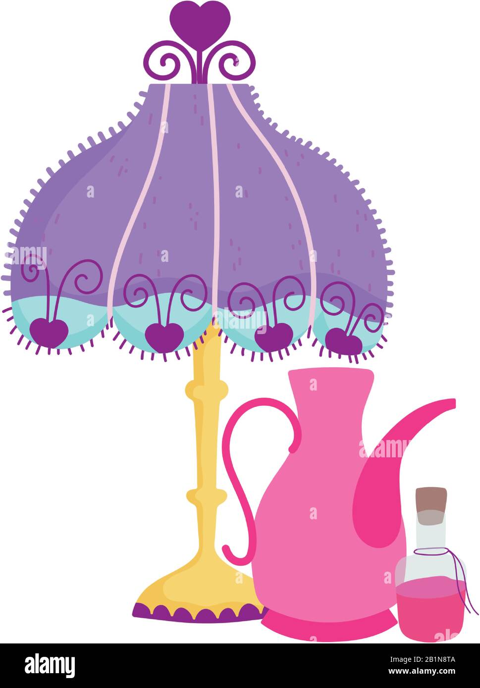 lamp teapot elixir bottle cartoon vector illustration Stock Vector ...