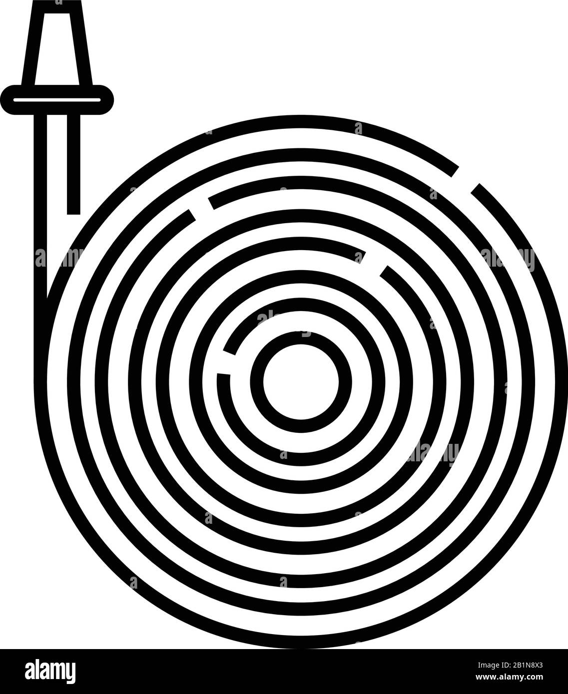 Hose line icon, concept sign, outline vector illustration, linear ...