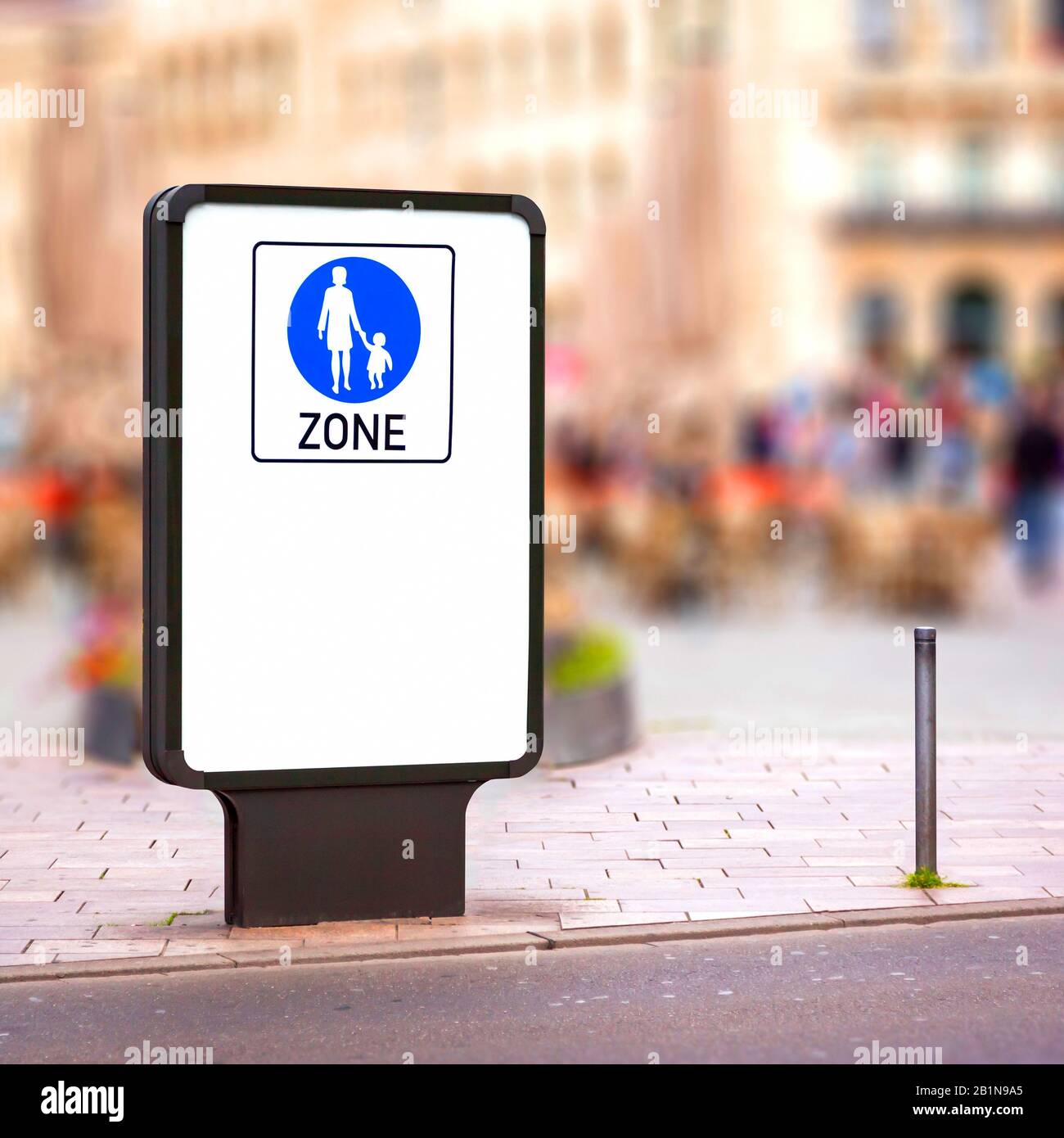 Sign at the beginning of a pedestrian zone, Germany, Europe, Germany ...