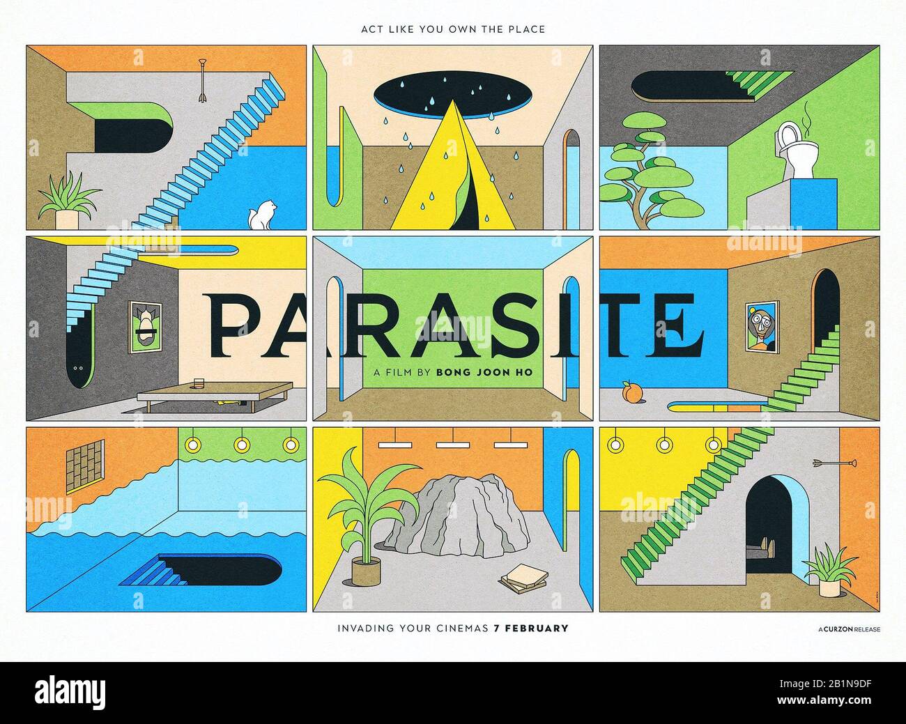 PARASITE, (aka GISAENGCHUNG), British poster, 2019. © Neon / courtesy ...
