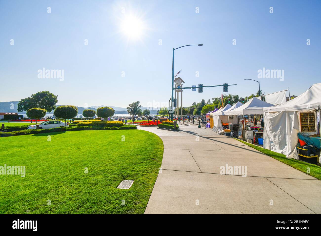 Sellers and artists set up booths along Sherman Ave. with the resort ...
