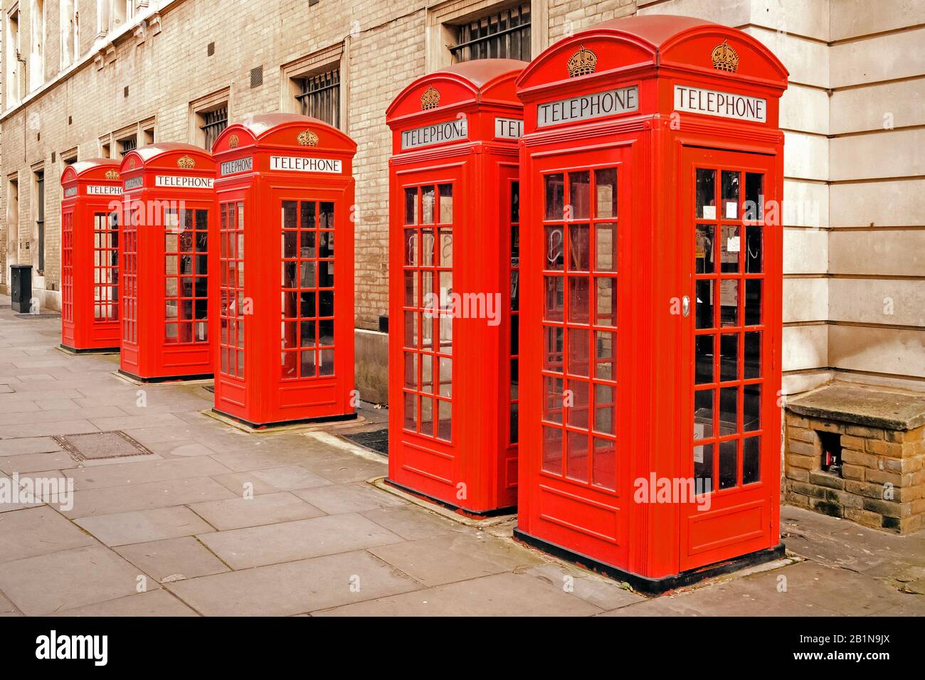 red call boxes in London, United Kingdom, England, London Stock Photo ...