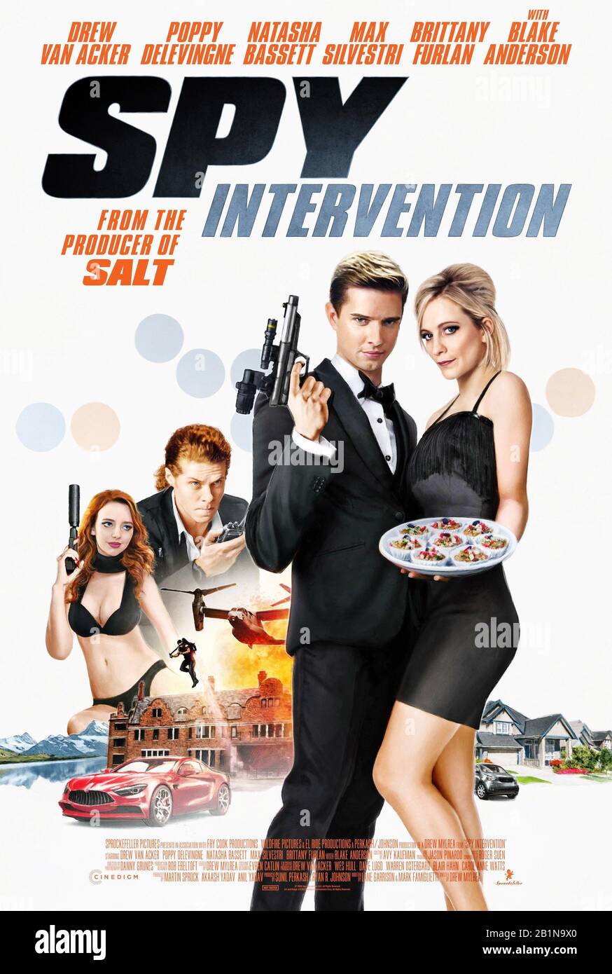 SPY INTERVENTION, US poster, from left: Natasha Bassett, Blake Anderson ...