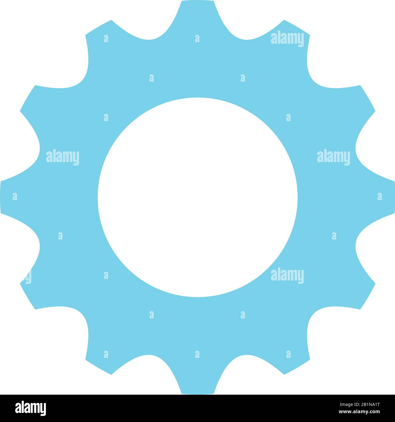 blue gear wheel icon over white background, vector illustration Stock ...