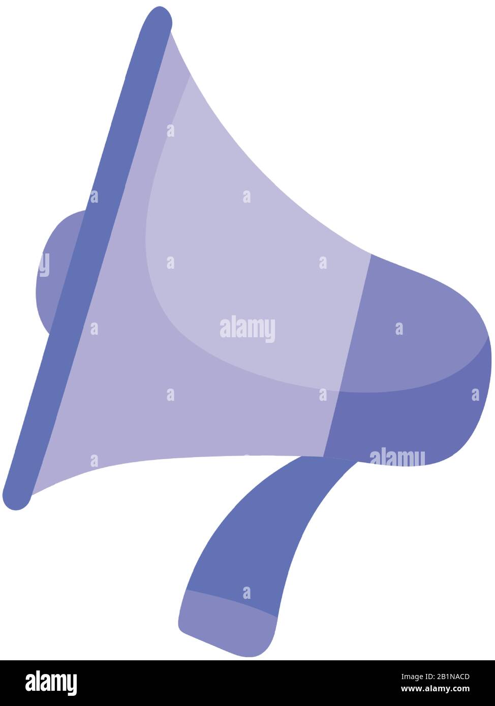 purple megaphone icon over white background, vector illustration Stock ...