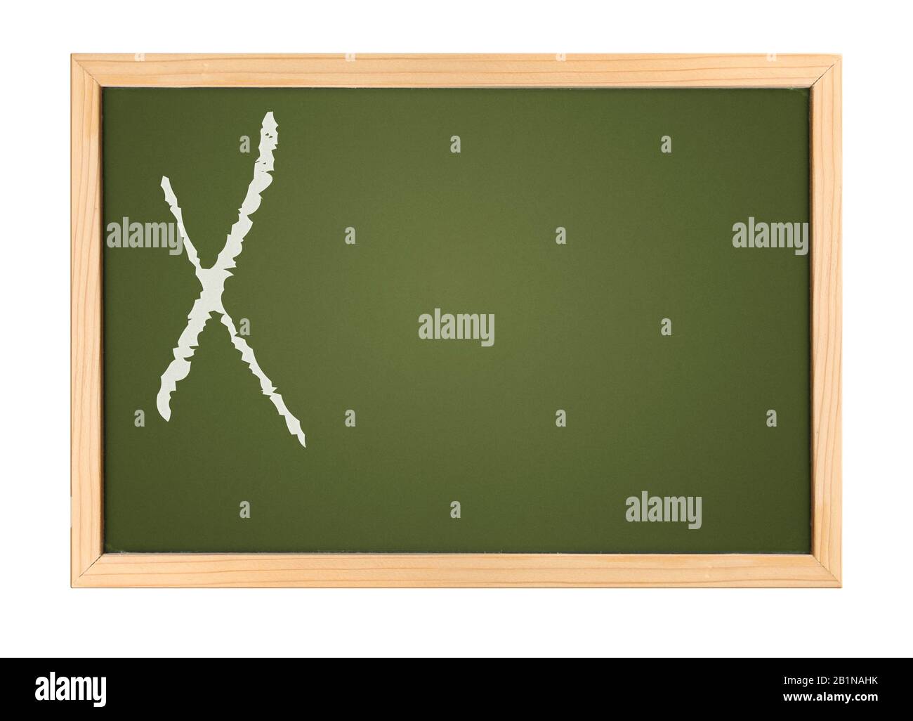 Green blackboard without text against white background Stock Photo - Alamy