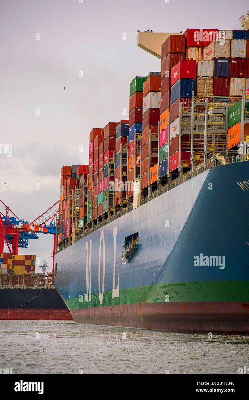 Cargo transporting containers on river hi-res stock photography and ...
