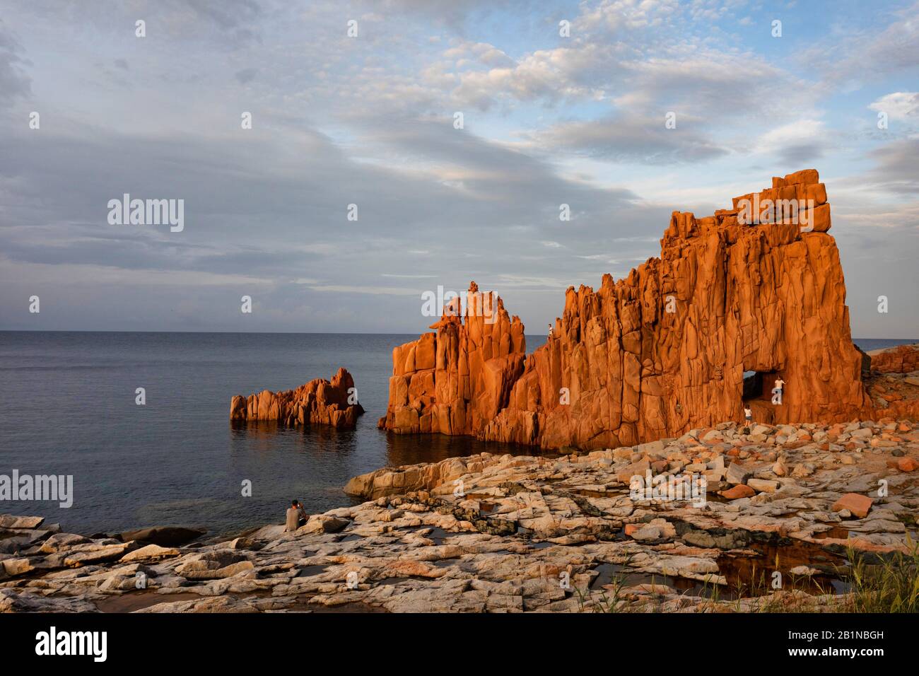 the Red Rocks Beach, Italy, Sardegna, Arbatax Stock Photo - Alamy