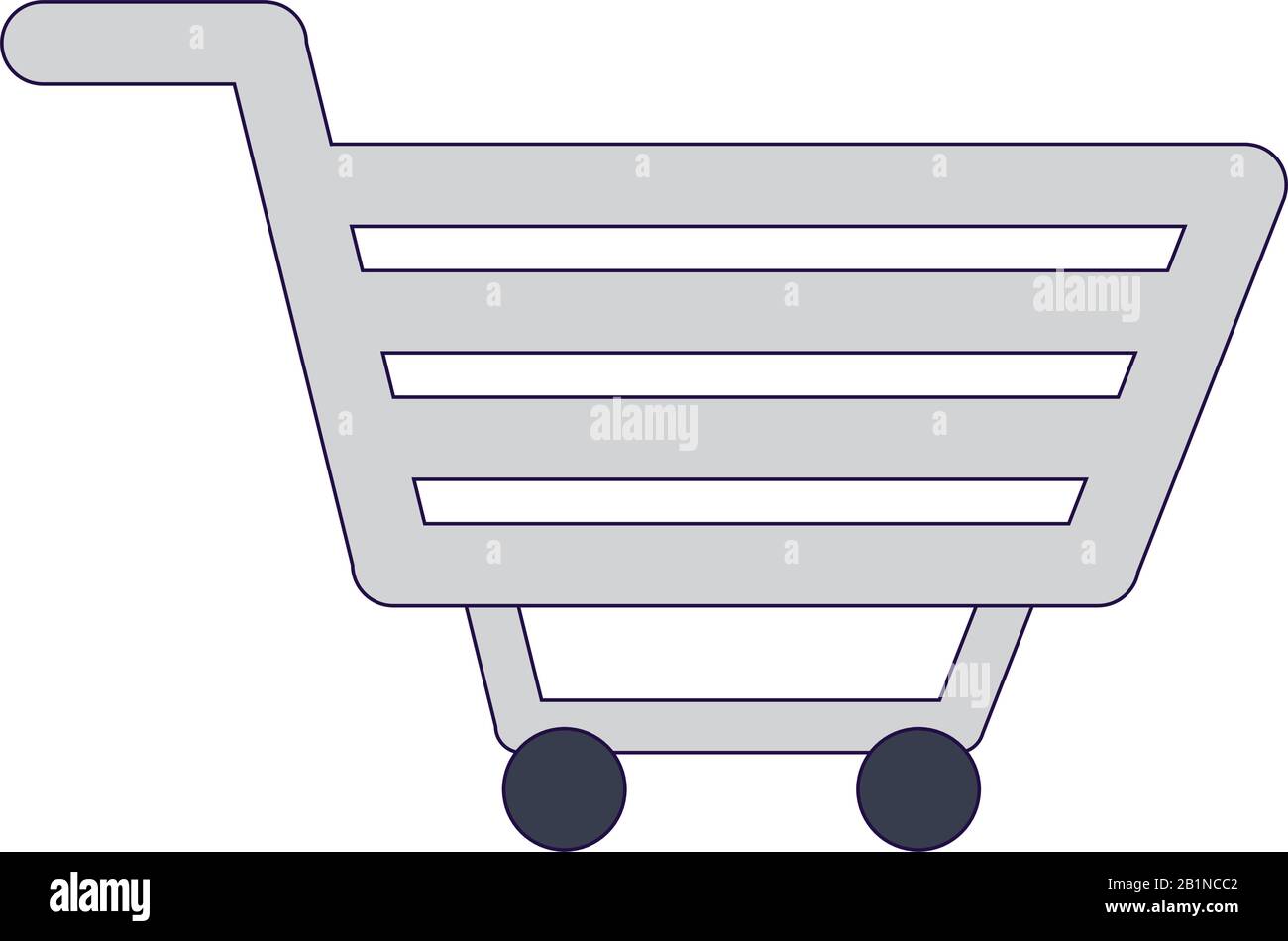 shopping cart icon over white background, vector illustration Stock ...