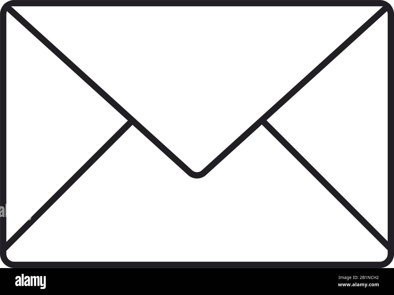 envelope icon over white background, vector illustration Stock Vector ...