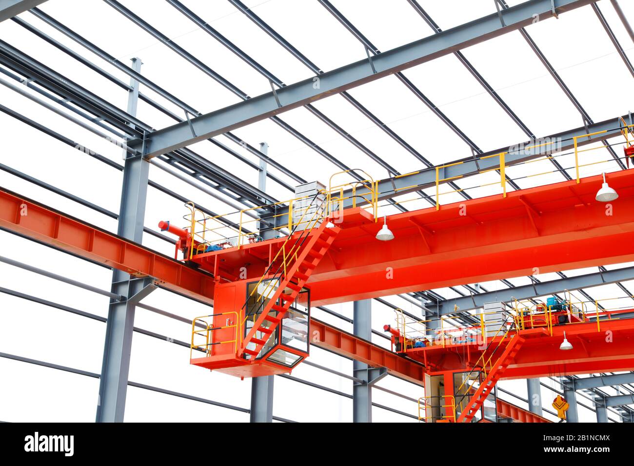 In the construction site, steel structure is under construction Stock ...