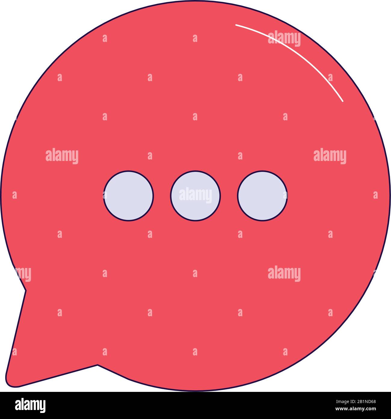 red speech bubble icon over white background, vector illustration Stock ...