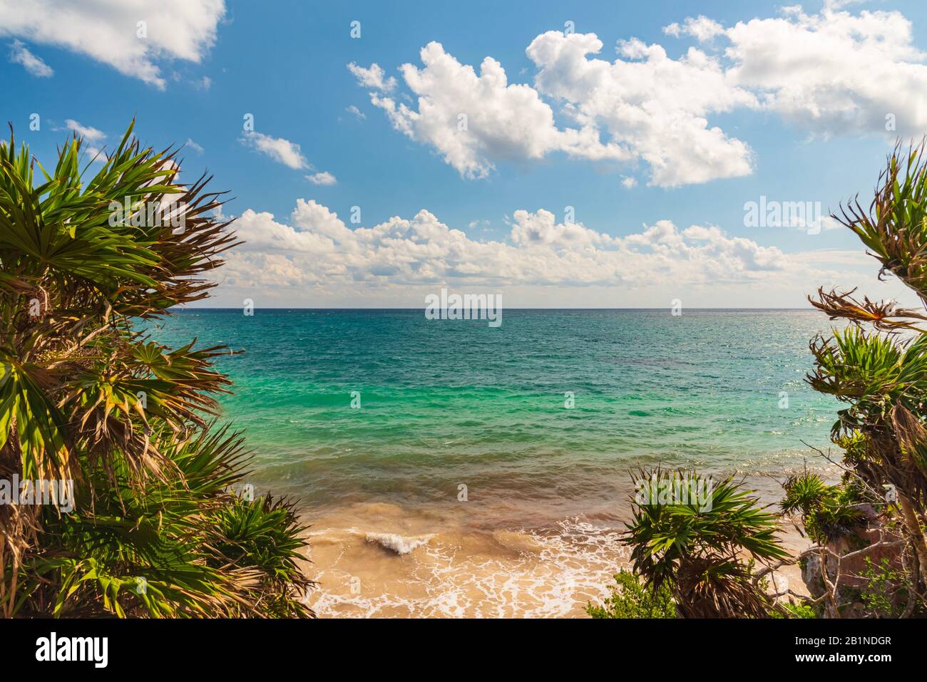 Tropical seascape in Tulum, Mexico Stock Photo - Alamy