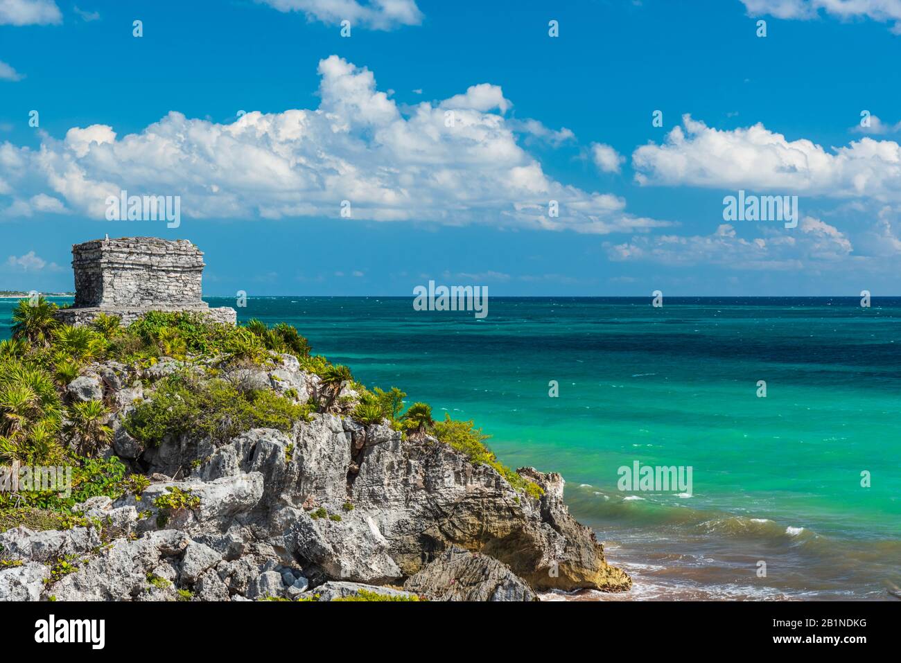 Tulum, Quintana Roo, Mexico - January 31, 2019: View of the famous ...