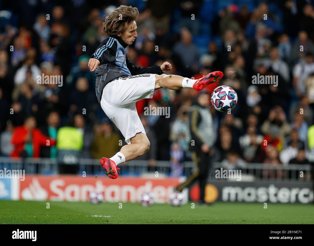 Real Madrid CF's Luka Modric warms up before the UEFA Champions League ...