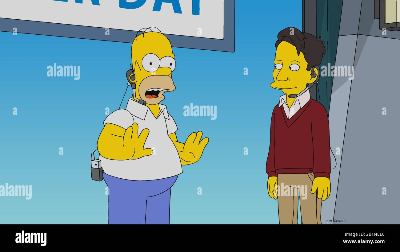 THE SIMPSONS, from left: Homer Simpson (voice: Dan Castellaneta), Zane ...