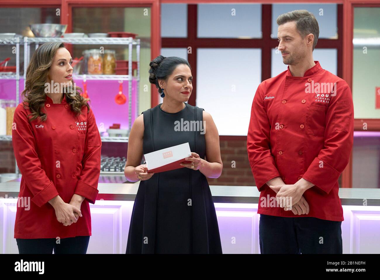 THE SECRET INGREDIENT, from left: Erin Cahill, Maneet Chauhan, Brendan ...
