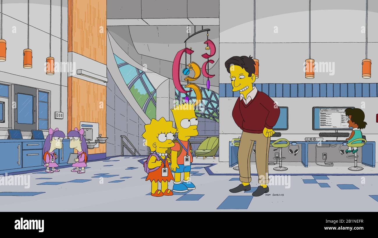 THE SIMPSONS, far left: Sherri & Terri (voice: Russi Taylor); center ...