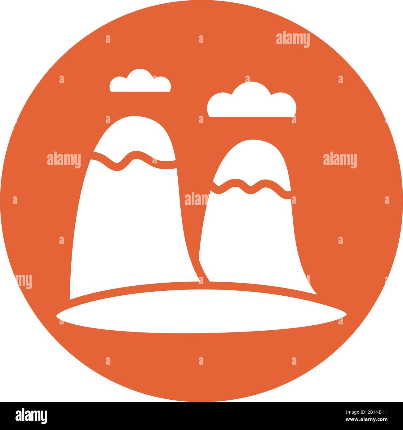 mountains with snow block style icon Stock Vector Image & Art - Alamy