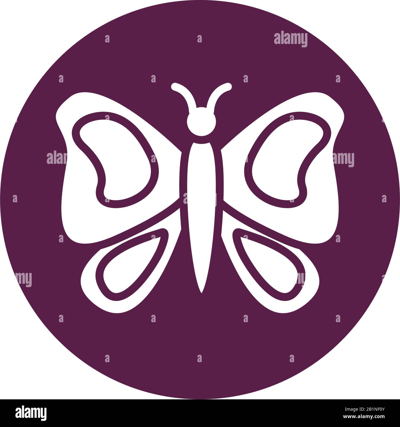 beautiful butterfly flying block style Stock Vector Image & Art - Alamy