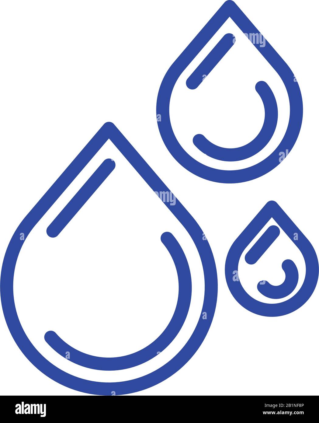 water drops icons over white background, line style, vector ...