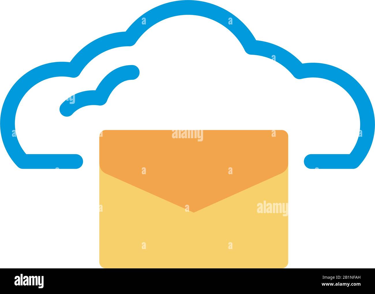cloud computing with envelope lineal color style Stock Vector Image & Art - Alamy