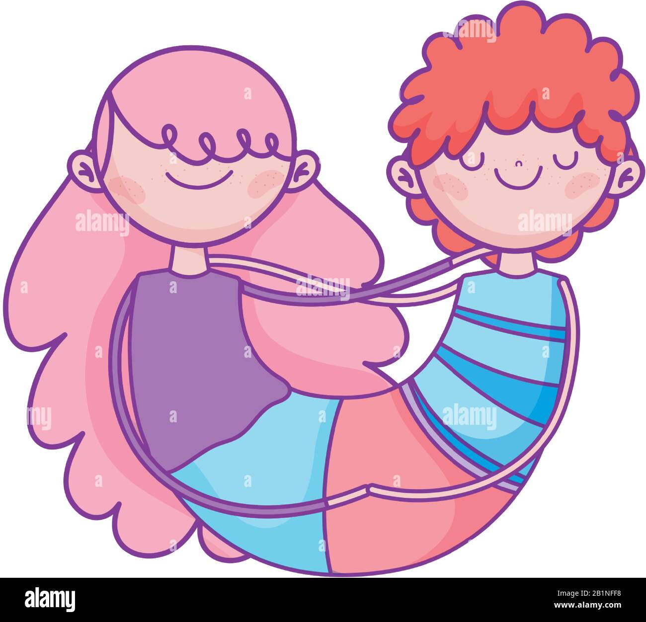 happy valentines day, cute couple love celebration vector illustration ...