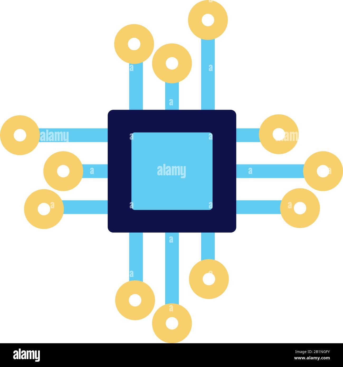 computer processor chip lineal color style Stock Vector Image & Art - Alamy