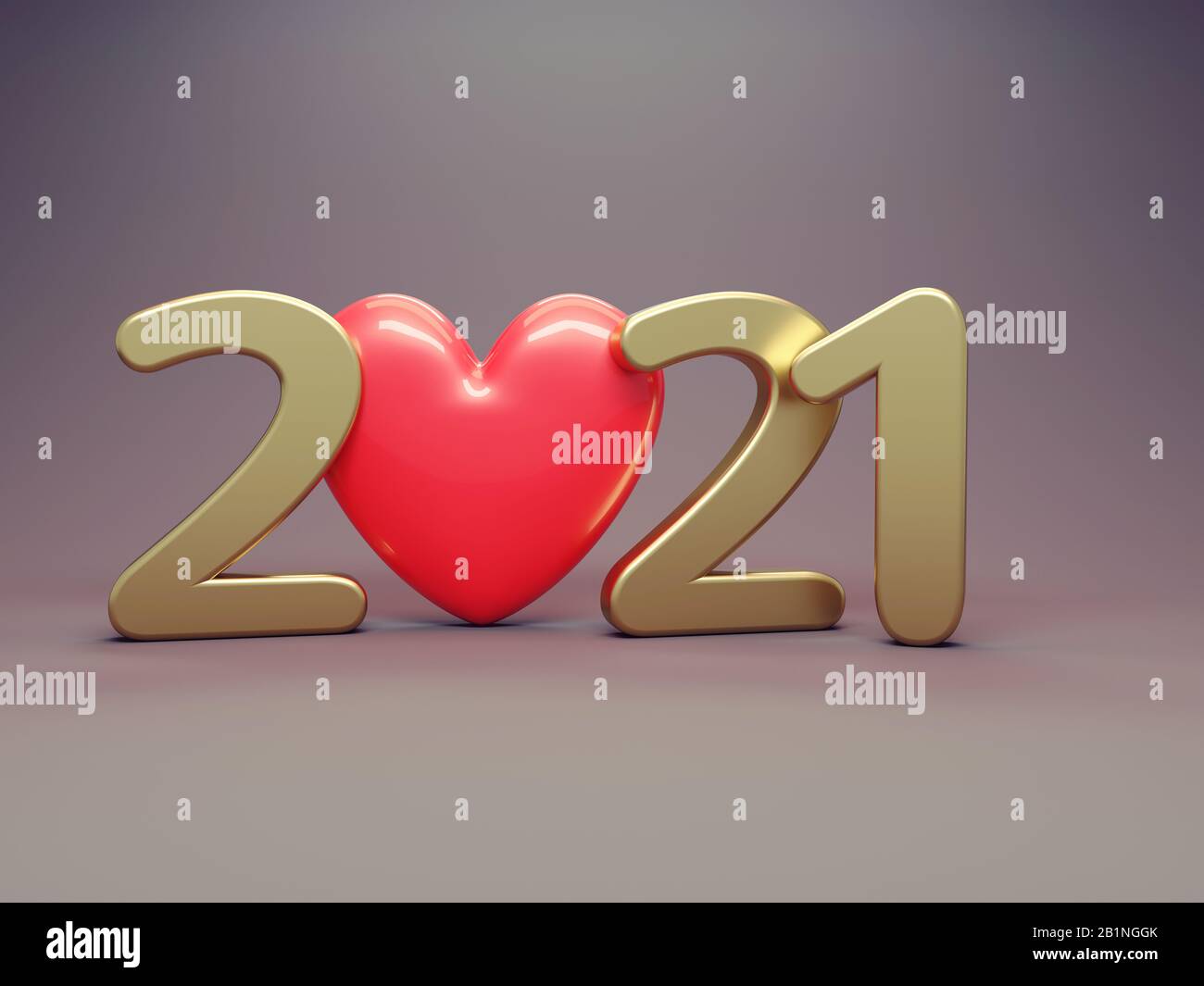 New Year 2020 with heart symbol Creative Design Concept Stock Photo - Alamy