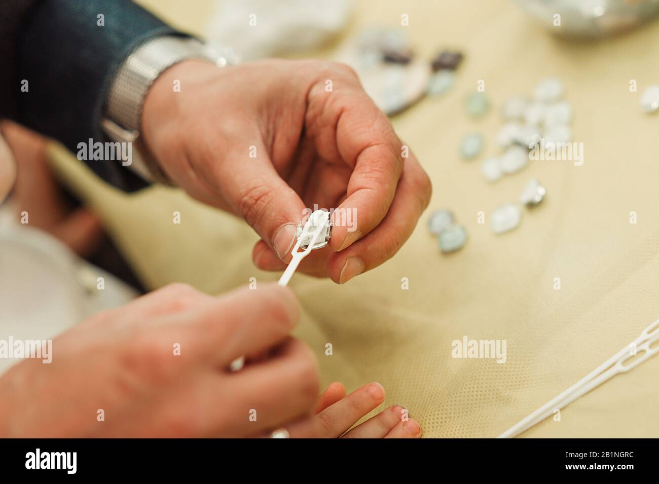 hobby and hobby collecting paintings and objects from colorful ceramic ...