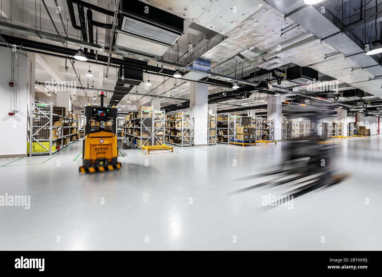 BEIJING, CHINA - JUNE 03, 2019: Modern automation of warehouse ...