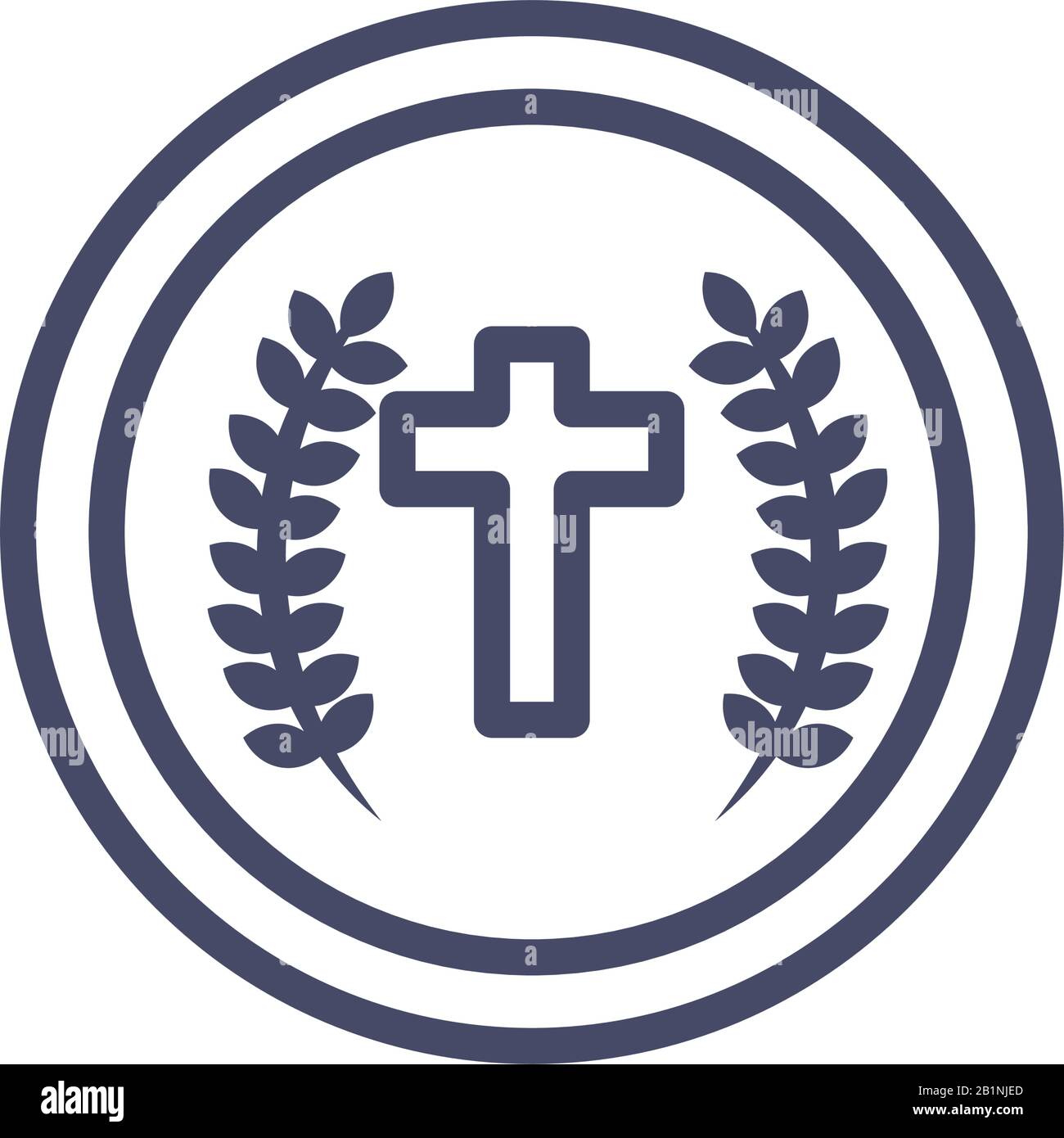 Holy host communion icon over white background, line style, vector ...