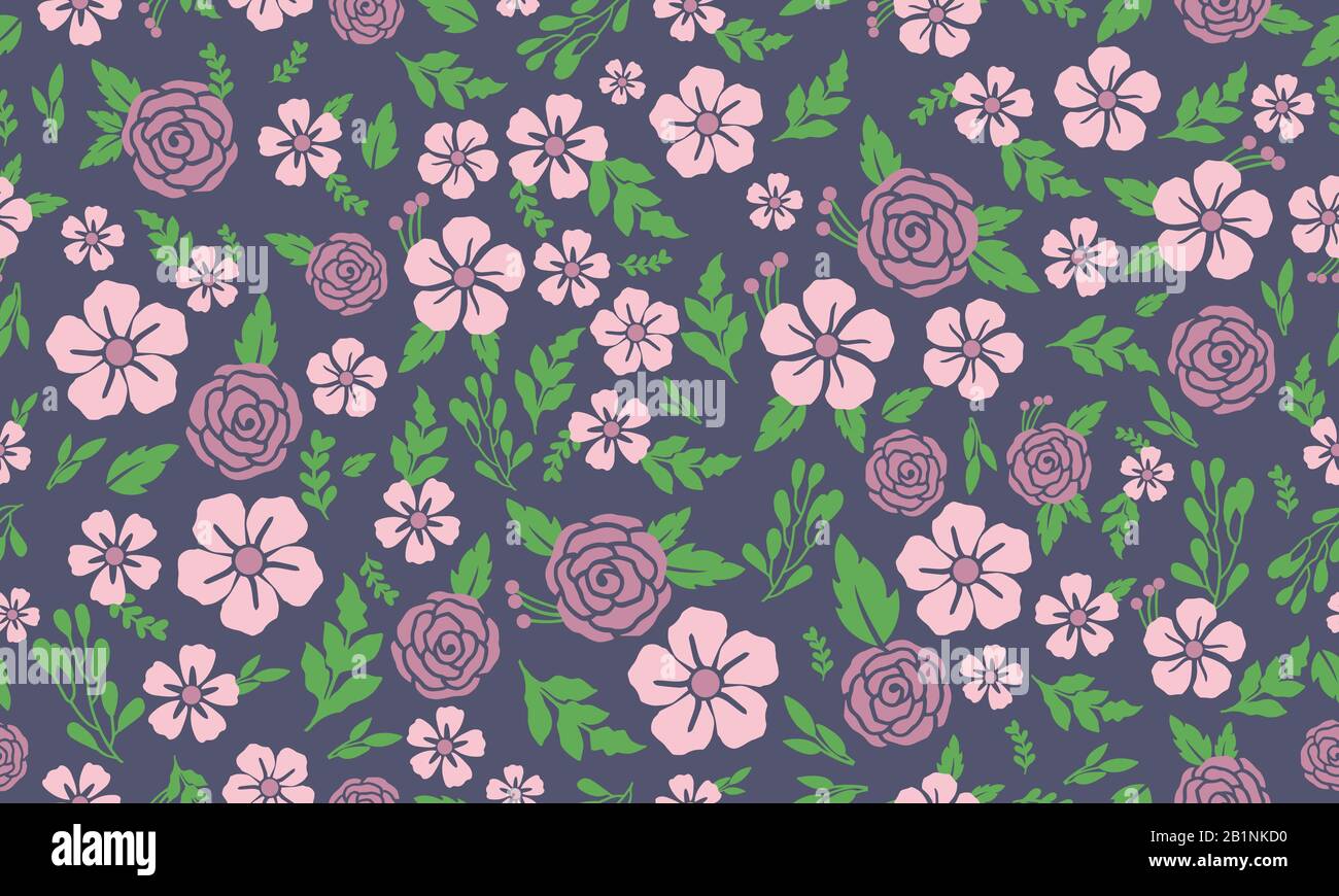 Simple shape of leaf and flower for spring, with leaf and floral ...