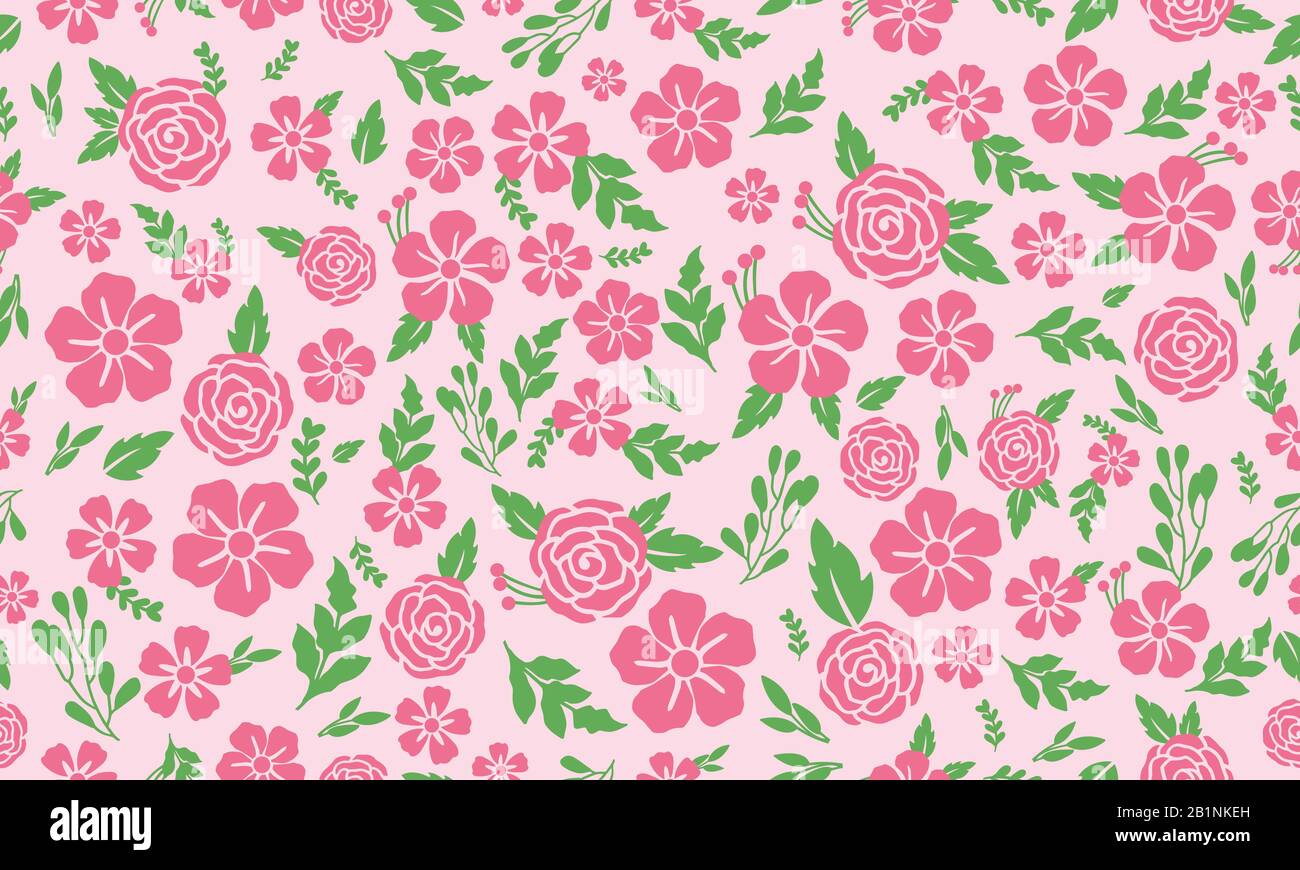 Simple shape of leaf and flower for spring, with leaf and floral ...