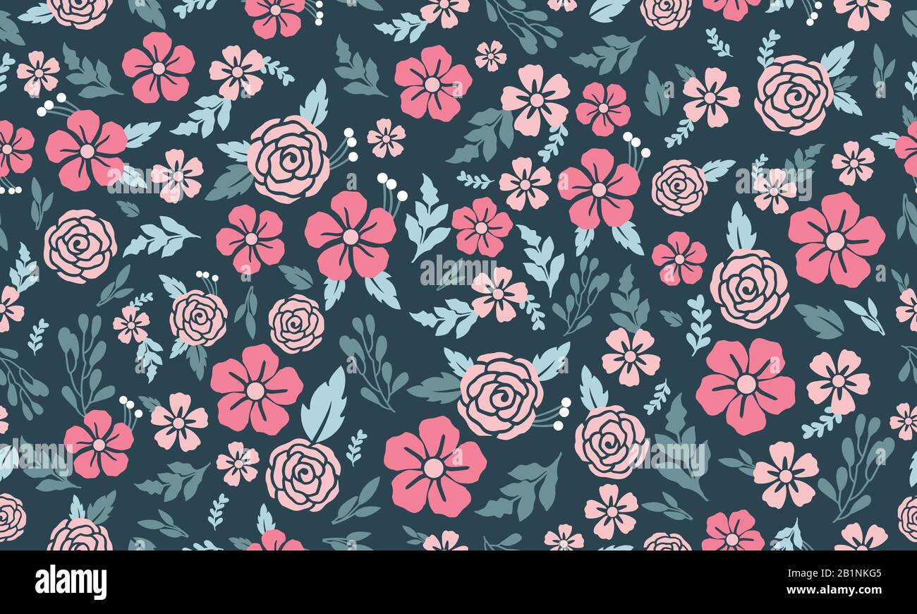 Simple shape of leaf and flower for spring, with leaf and floral ...