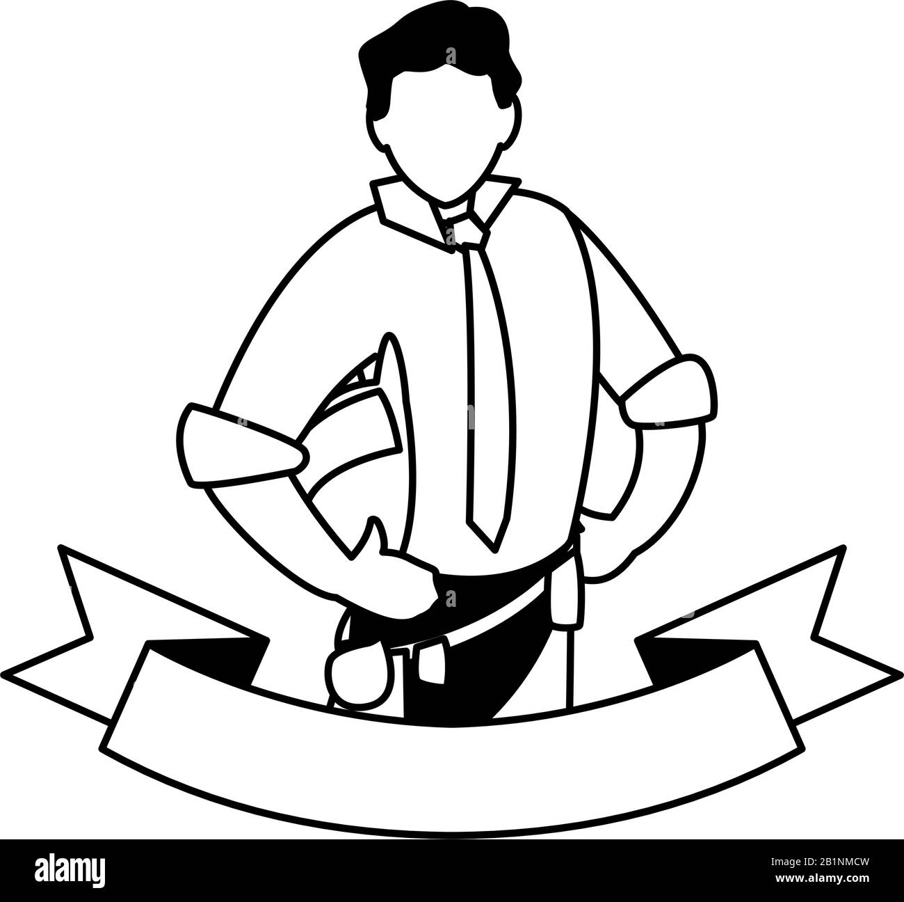 engineer man with work tools on white background vector illustration ...