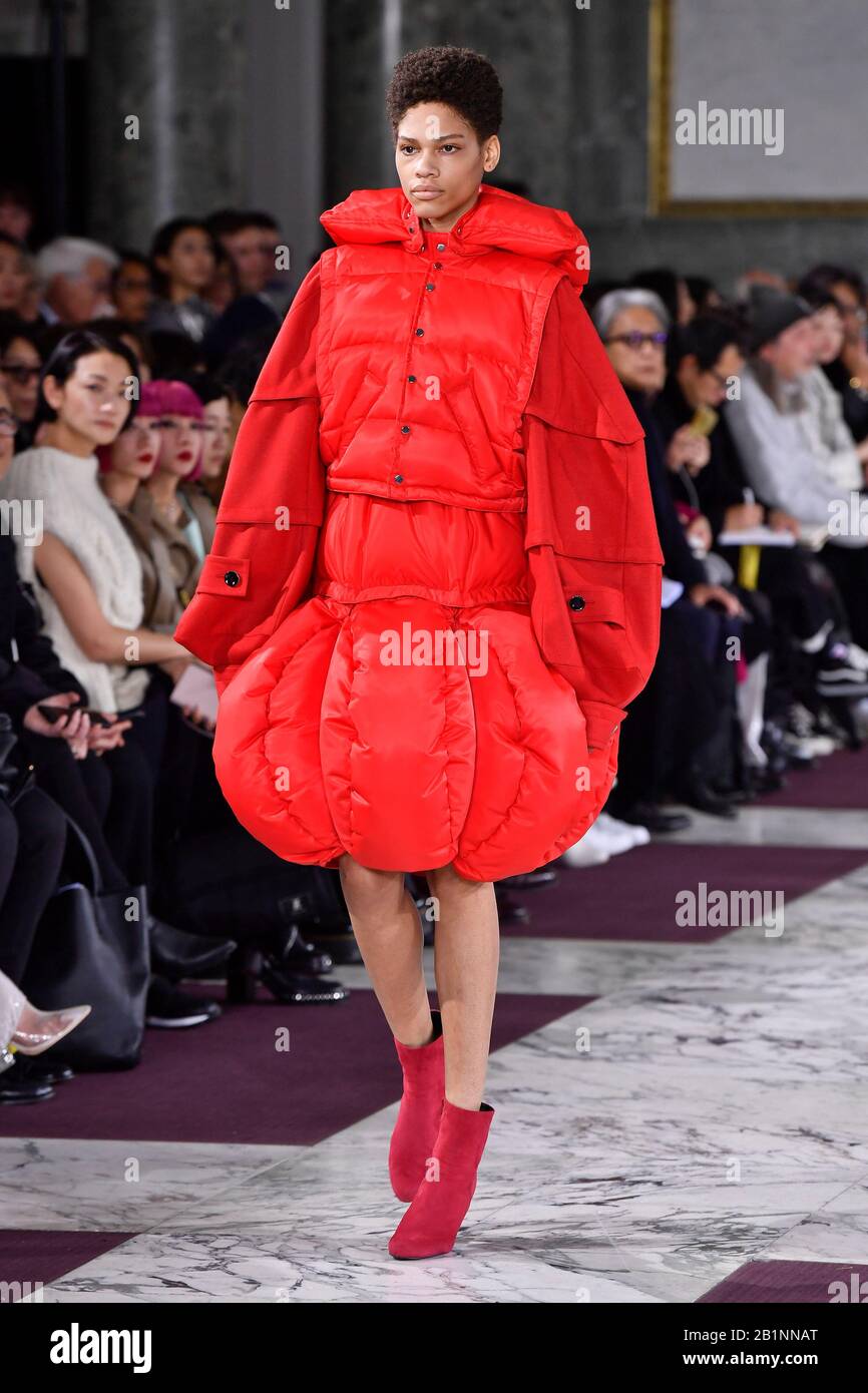 Paris, France. 25th Feb, 2020. Model walks on the runway at the ...