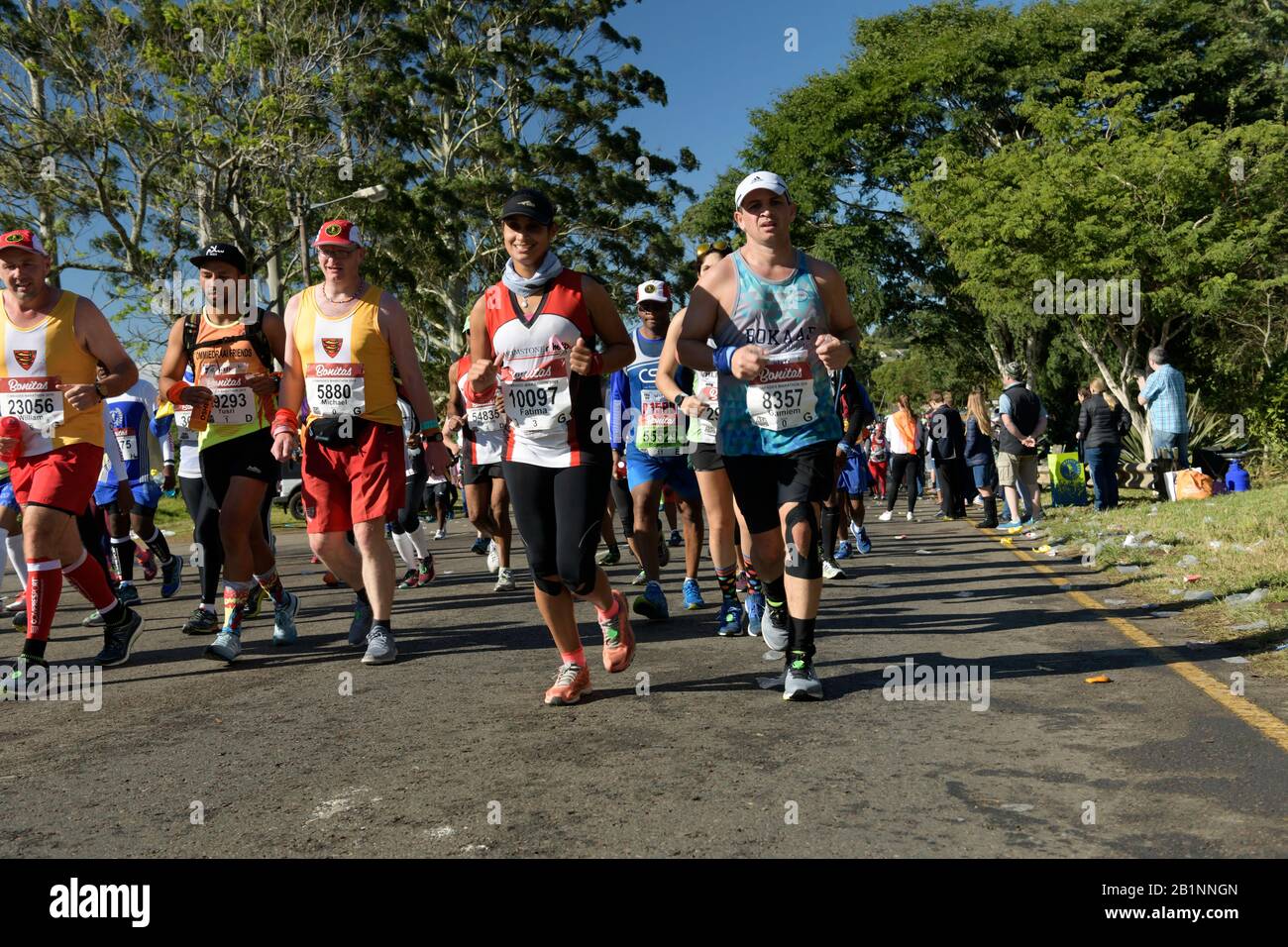 Durban, South Africa, people, Comrades Marathon, crowd of male and ...