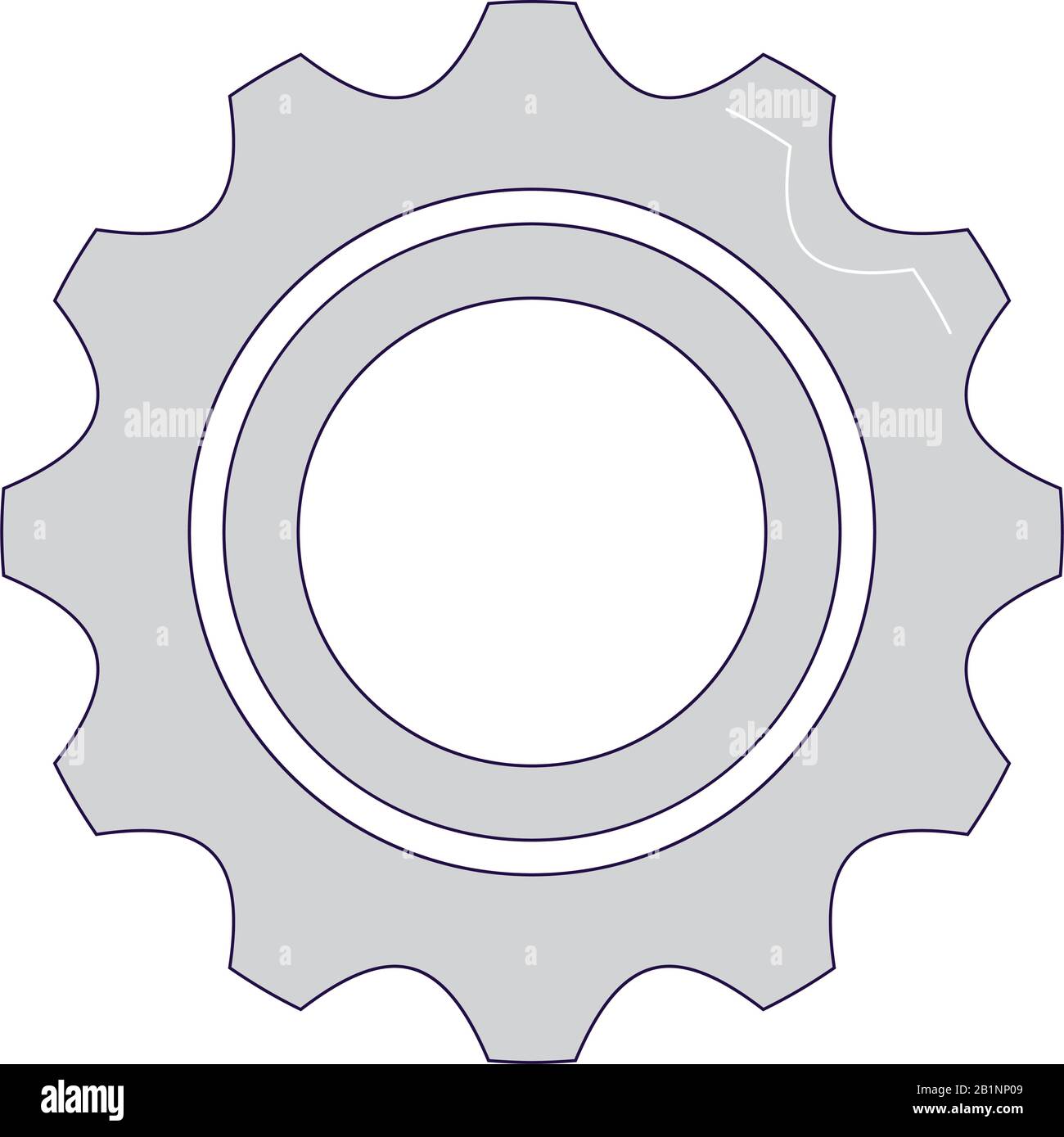 gray gear wheel icon over white background, vector illustration Stock ...